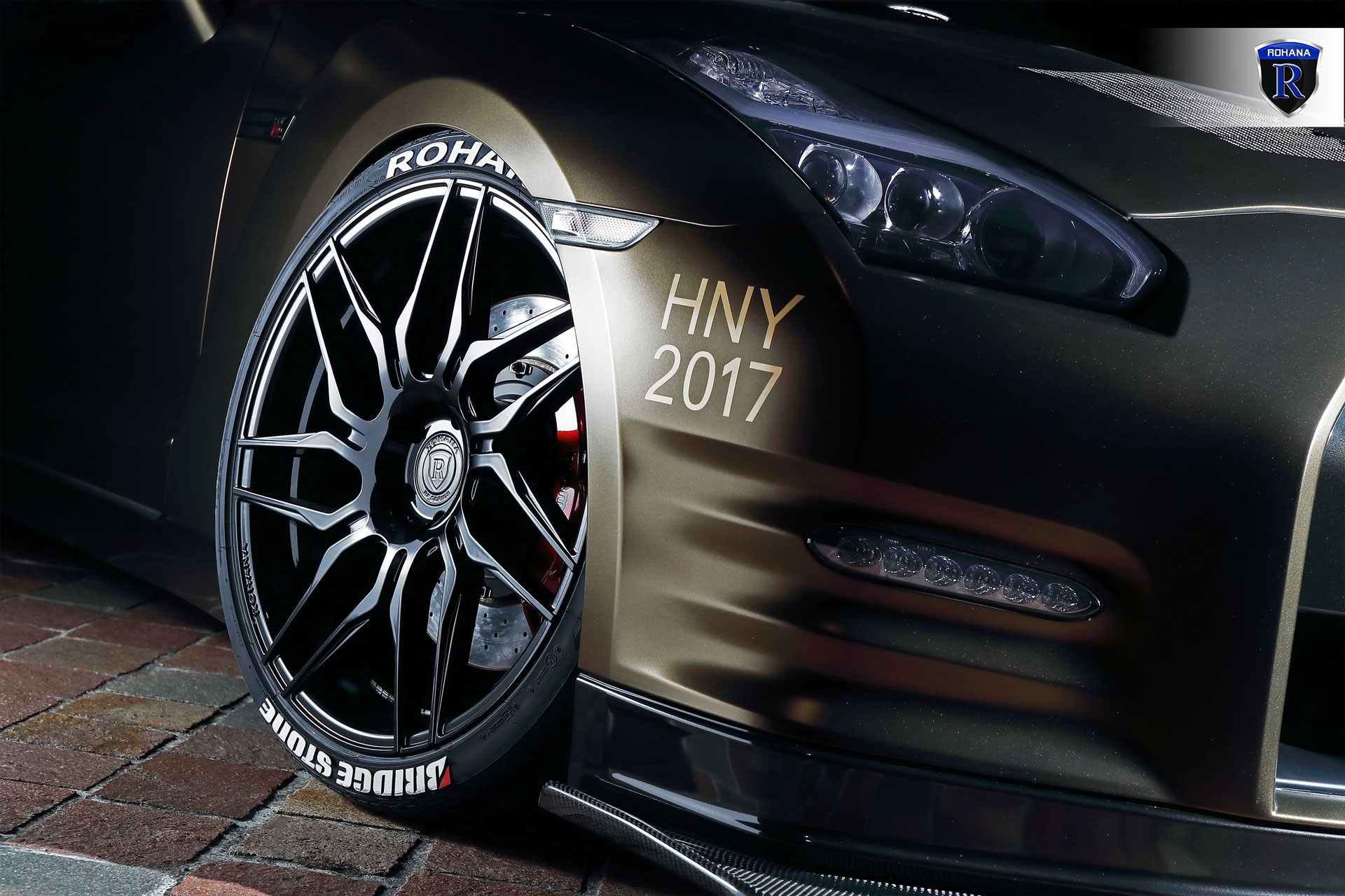 2016 Nissan GTR gets a new look with Rohana RFX7 Matte Black Wheels ...